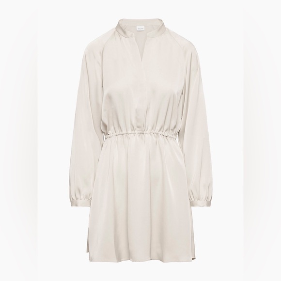 Babaton | Dresses | Aritzia Babaton Lexington Satin Dress M Matte Pearl ...